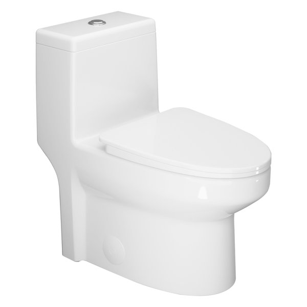 Sotomo Elongated One Piece Toilet, 12" Rough-in, Map 1000g 1.1/1.6 Gpf Dual Flush Toilet, Map ...